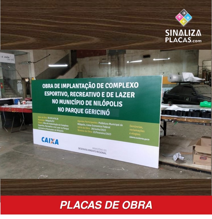 Placas - Obras | Sinaliza Placas