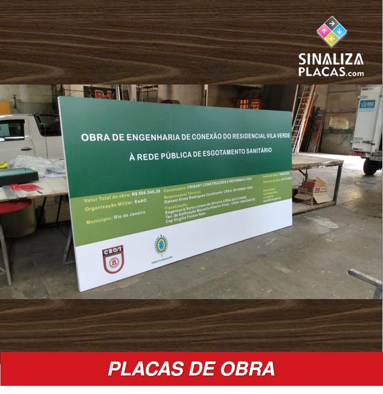 Placas - Obras | Sinaliza Placas