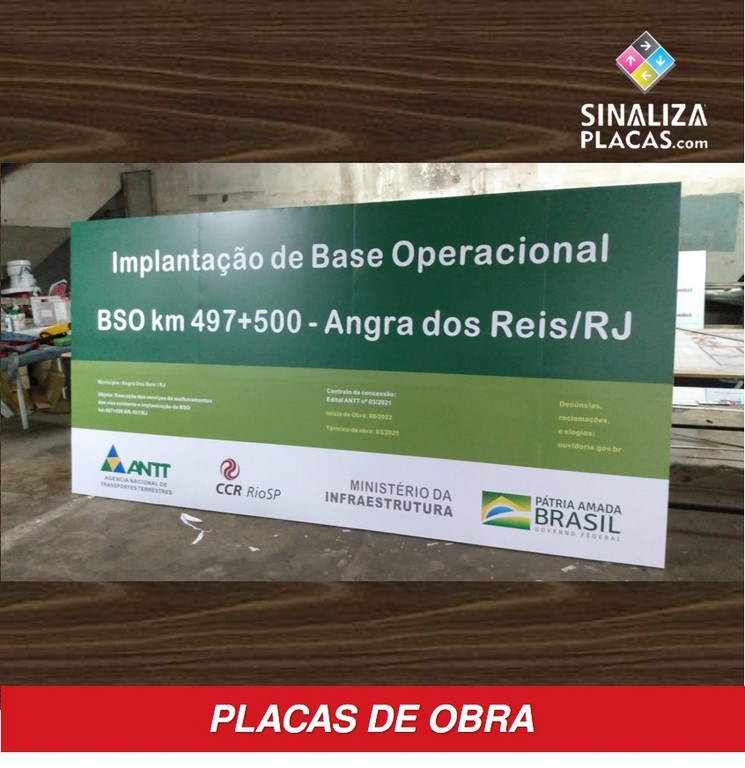 Placas - Obras | Sinaliza Placas