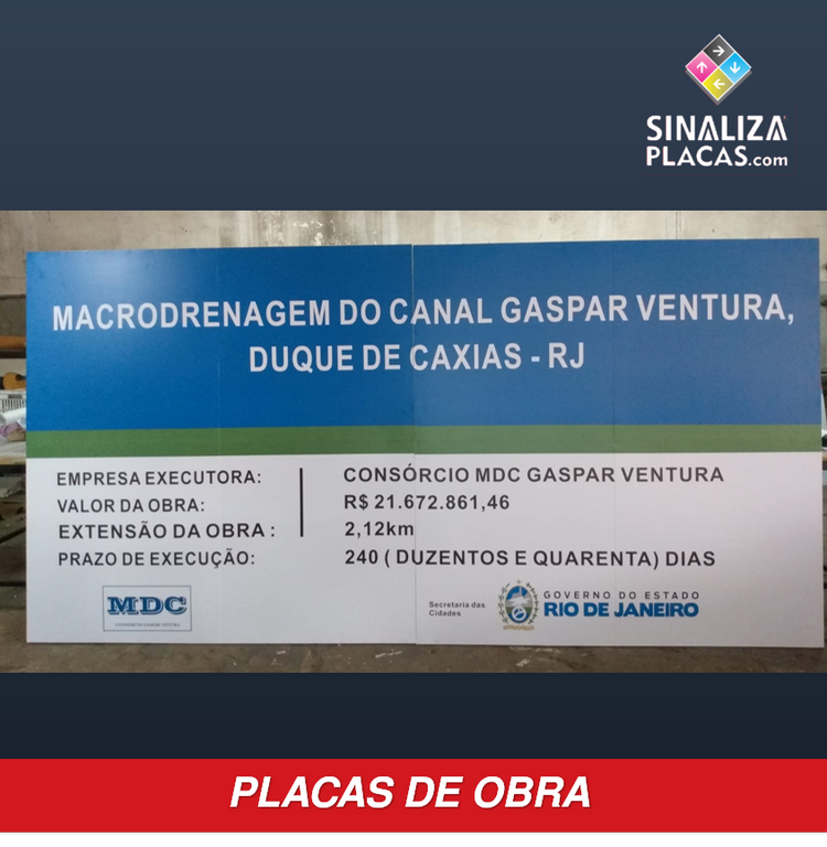 Placas - Obras | Sinaliza Placas