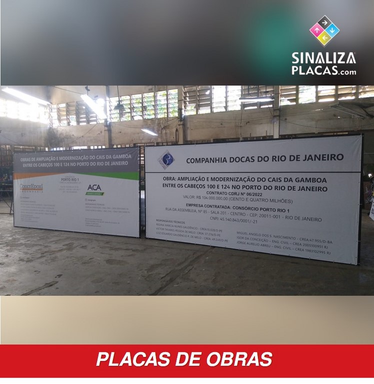 Placas - Obras | Sinaliza Placas